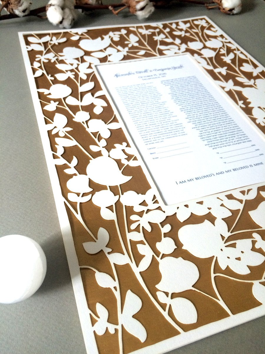 papercut ketubah zen garden – ElenaBerlo OnceUponaPaper™